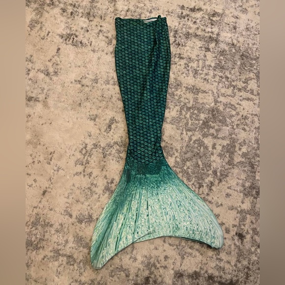 Other | Monofin Jr Mermaid Tail Green With Blue Hues | Poshmark
